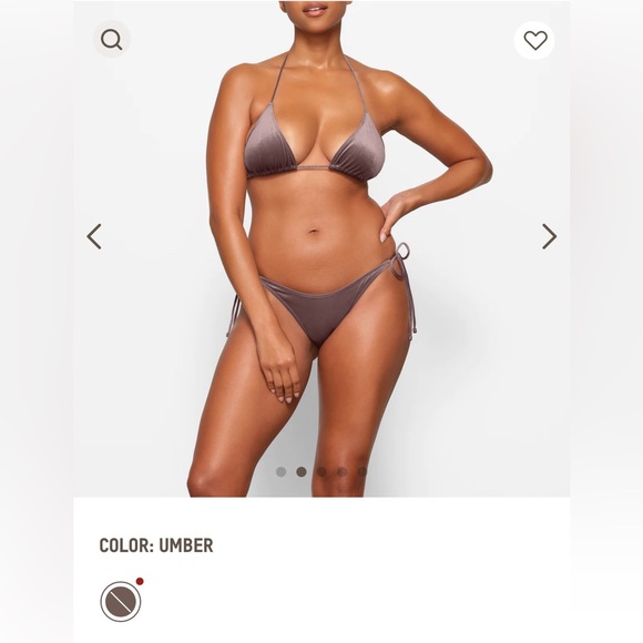 SKIMS | Swim | Skims Velvet Triangle Bikini Top Bottom | Poshmark